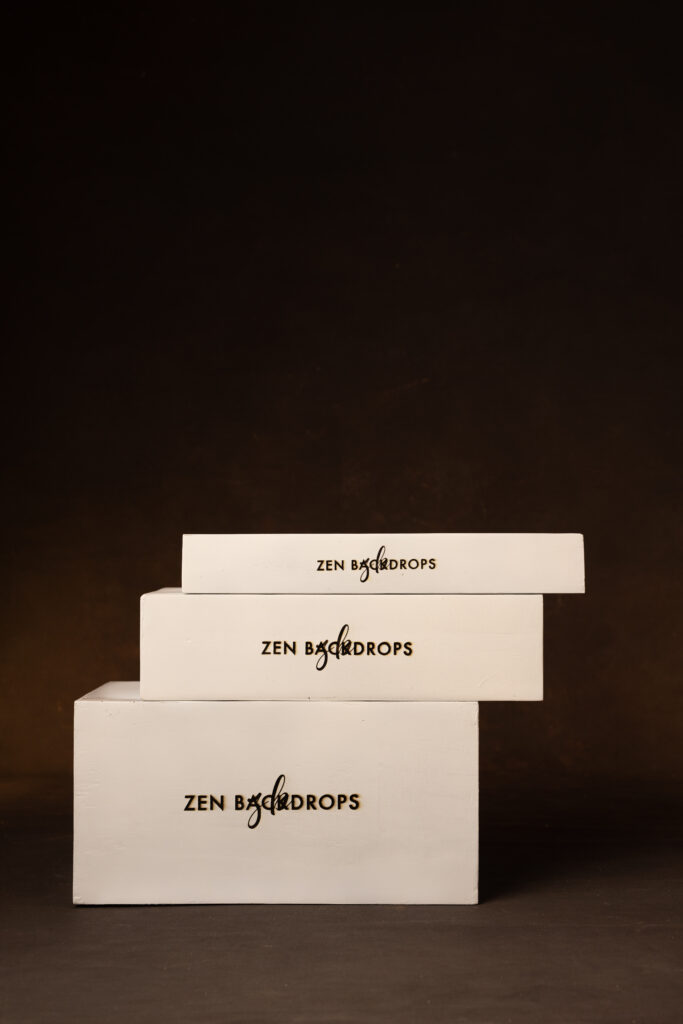 SET OF WHITE APPLE BOXES - Zen Backdrops